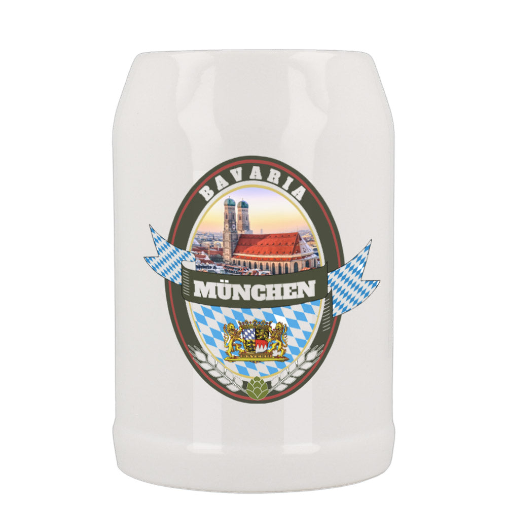 Bierkrug München 0,5 Brauerei Emblem